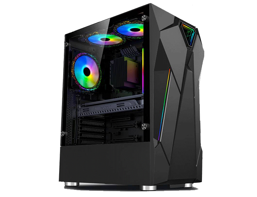 Gaming PC Case Armaggeddon Tron Holo 5 Midi Tower με Πλαϊνό Παράθυρο ...