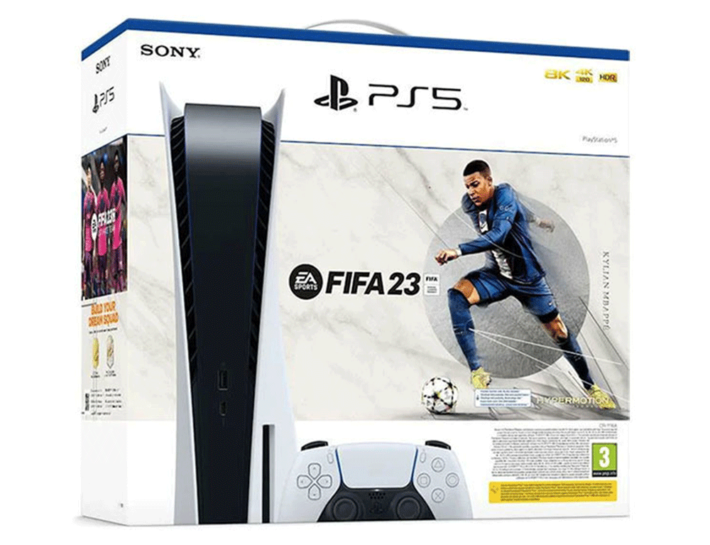 Sony Playstation 5 Blu-Ray Fifa 23 με χειριστήριο PS5 Dualsense λευκό ...