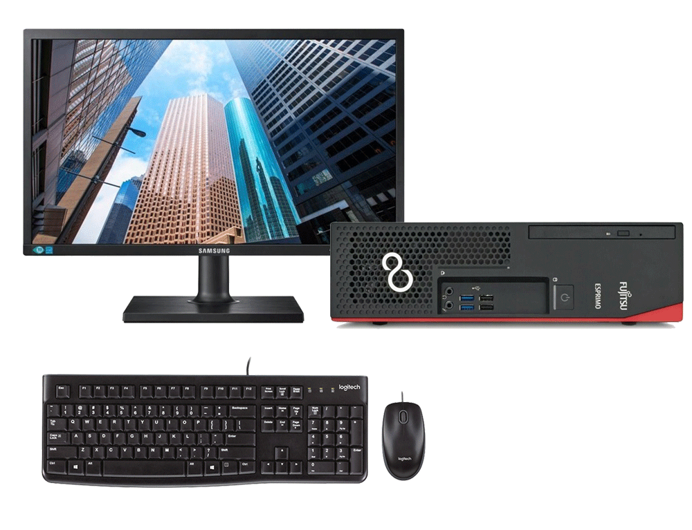 PC Set Fujitsu Esprimo D538 SFF - Intel Core i5 8ης γενιάς 8xxx - 8GB ...