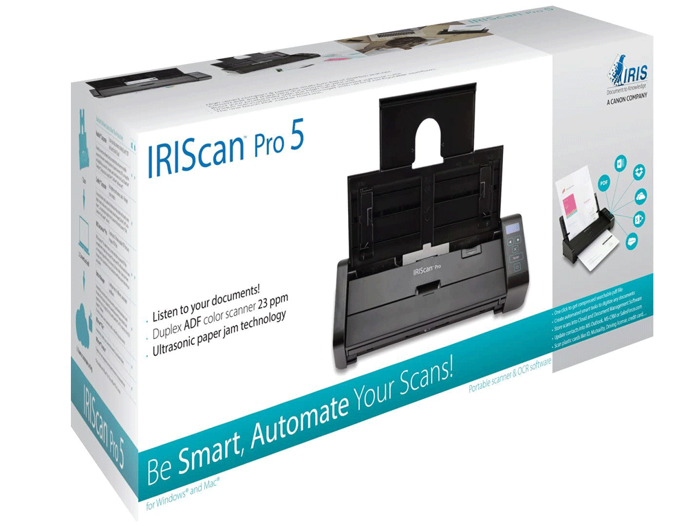 Duplex Desktop Scanner Iris IRIScan Pro 5 | COSMODATA