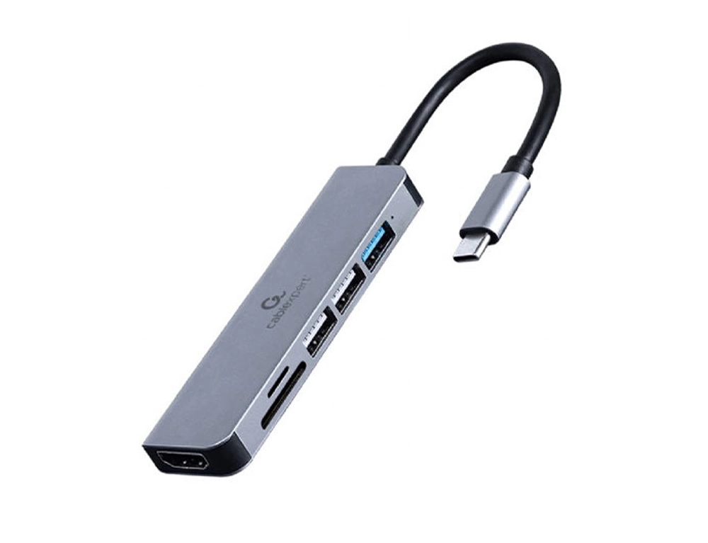 Docking Station Cablexpert (A-CM-COMBO6-02) - USB-C με HDMI 4K, USB 3.1 ...