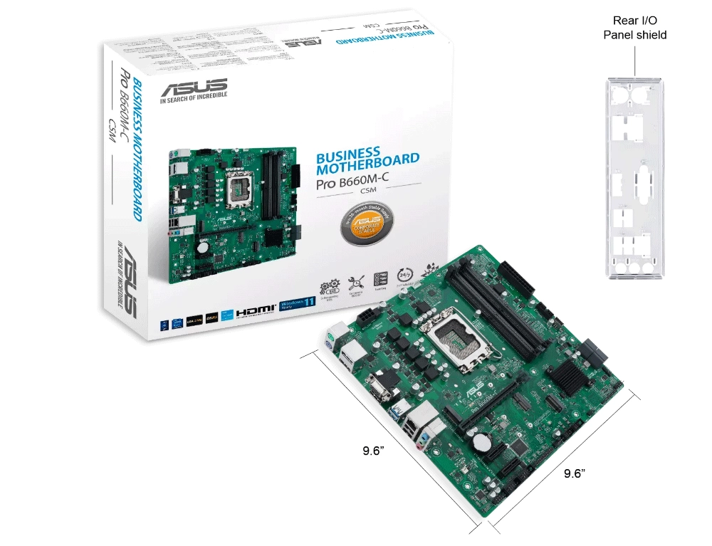 Μητρική Κάρτα Asus Pro B660M-C-CSM (MicroATX, 1700, DDR5) | COSMODATA
