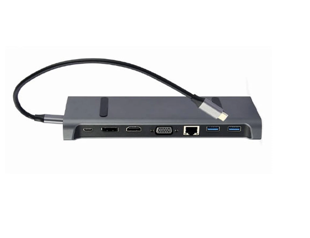 Docking Station Cablexpert (A-CM-COMBO9-02) - USB-C με HDMI 4K, USB 3.1 ...
