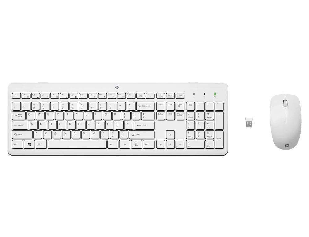 Σετ Πληκτρολόγιο Ποντίκι HP 230 (HP3L1F0A) - Λευκό | COSMODATA
