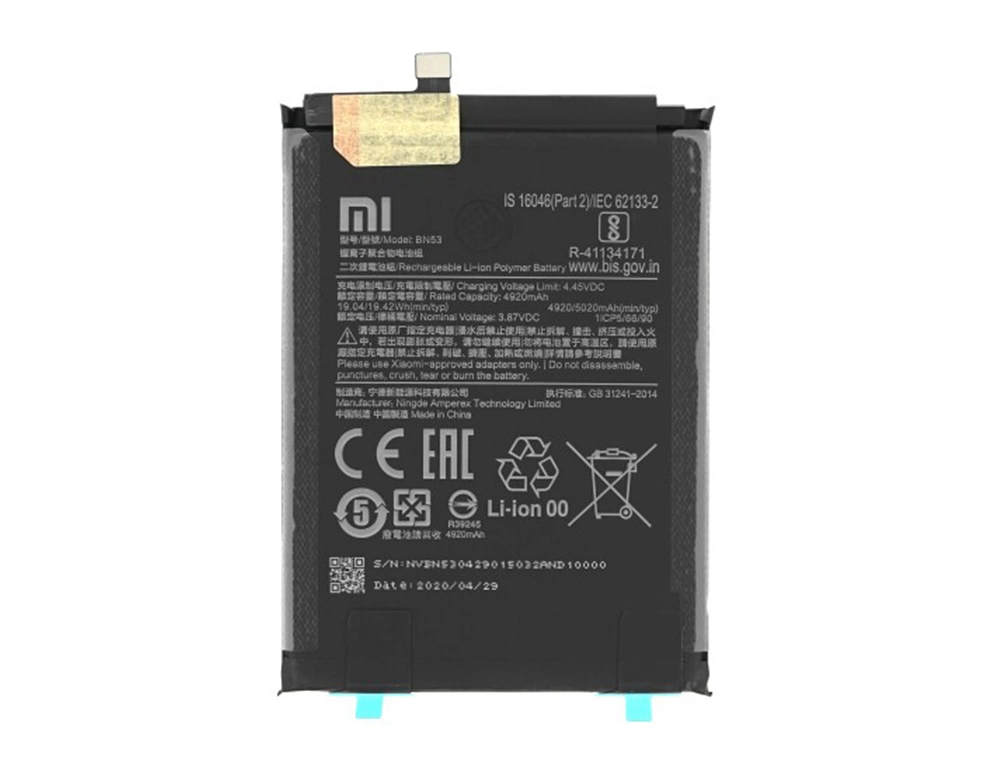 BN53 Xiaomi Battery 5020mAh (OEM) for Xiaomi Redmi Note 9 Pro // Xiaomi ...